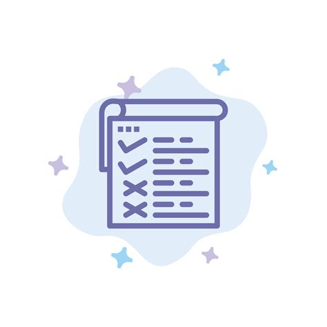 Checklist Testing Report Qa Blue Icon On Abstract Cloud Background
