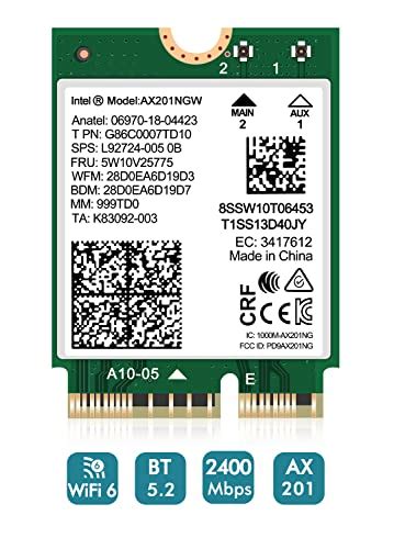 Intel Wi Fi 6 Ax201 160mhz