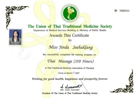 Kursbevis Ginathai Massage