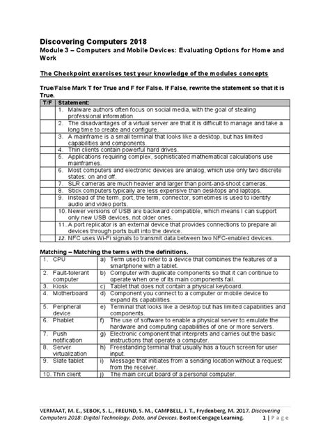 Module 3 Checkpoint Exercises Pdf Desktop Computer Tablet Computer