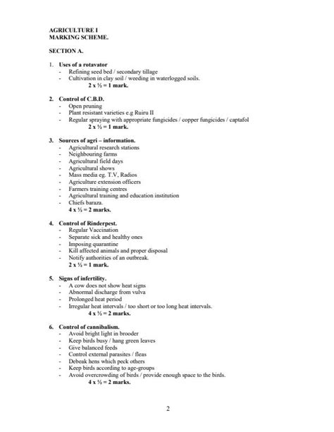Agriculture Kcse Revision Booklet 3426
