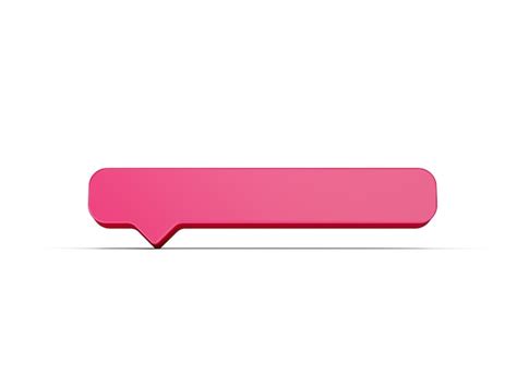 Premium Photo 3d Simple Pink Message Box Icon 3d Shiny Pink Chat Box