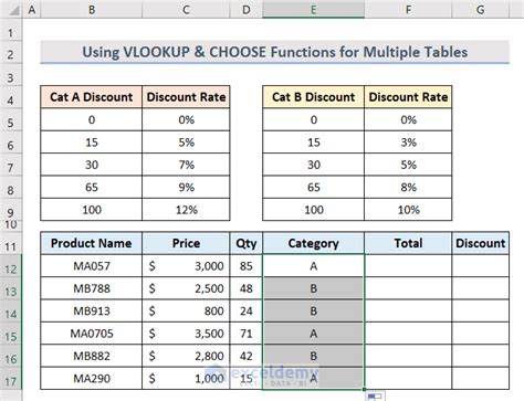 How To Use Vlookup With Choose Function In Excel 5 Examples