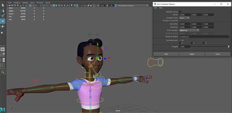 Help Aim Constraint Not Working Rmaya