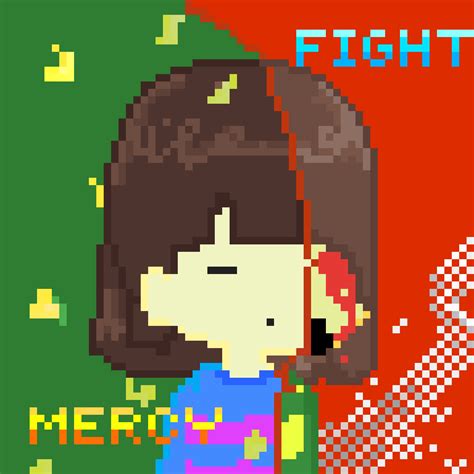 Editing Undertale Frisk Vs Chara Free Online Pixel Art Drawing Tool
