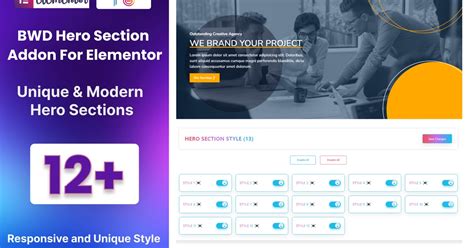 hero section addon for elementor wp plugins ft elementor add on