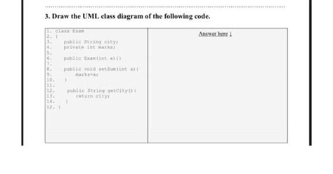 Solved Draw The Uml Class Diagram Of The Following Code Chegg