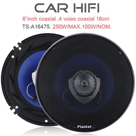 65 인치 250w 12v 자동차 Hifi 동축 스피커 차량 도어 자동 오디오 음악 스테레오 전체 범위 주파수 스피커 2 피스동축 스피커 Aliexpress