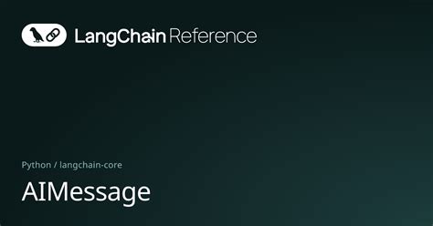 Aimessage Langchaincore Langchain Reference