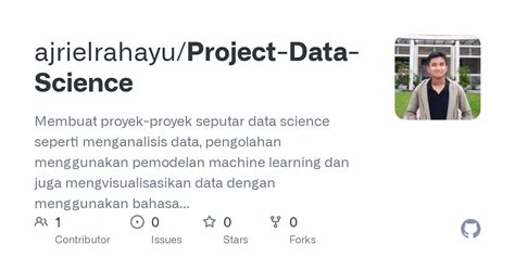 Github Ajrielrahayuproject Data Science Membuat Proyek Proyek
