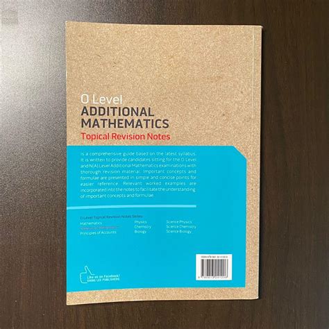 Additional Maths O Level Topical Revision Notes Hobbies And Toys Books