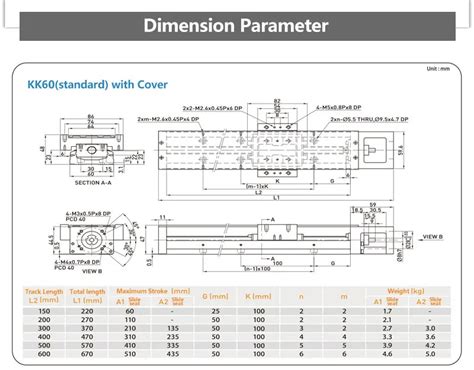 KK Replace Hiwin High Precision Single Axis Robot Ball Screw Linear Motion Slide Rail Linear
