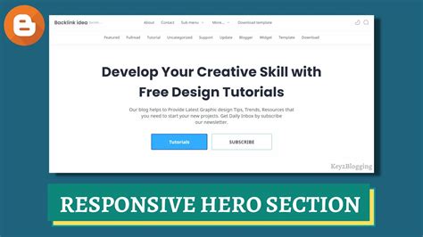 How To Add A Responsive Hero Section In Blogger Website Techyleaf