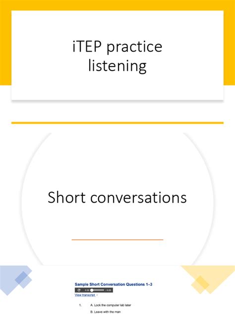 Itep Listening Pdf