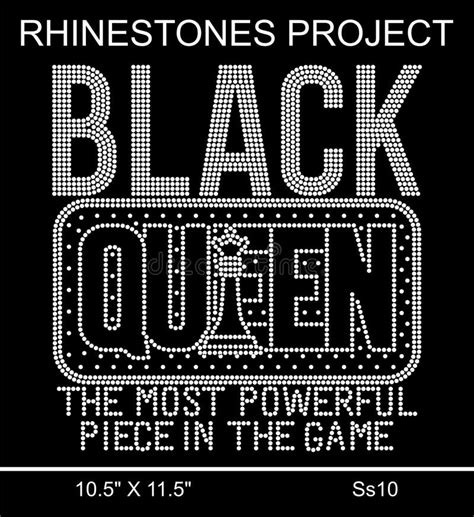 Black Queen Rhinestones Templates Stock Vector Illustration Of