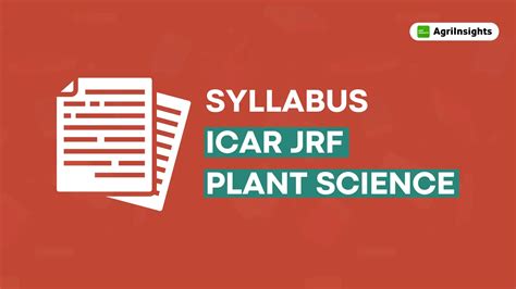 Icar Jrf Plant Science Exam Pattern And Syllabus 2024 Agriinsights Agriinsights