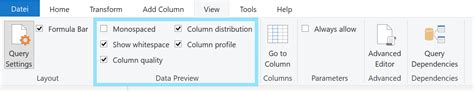 Power Bi Evaluate Data Including Data Statistics And Column Properties Using Data Profiling