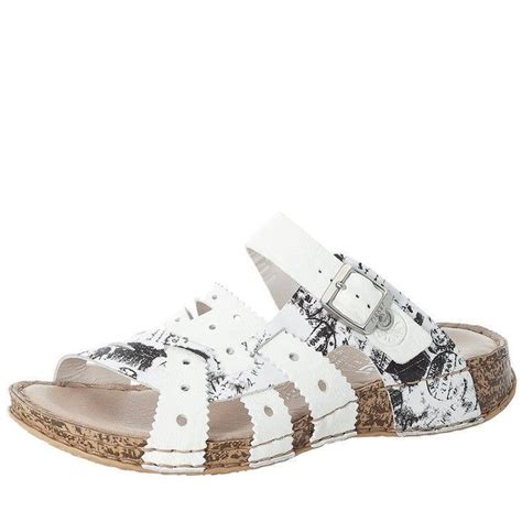 Купити онлайн Пантолети жіночі Rieker шкіра Sw 5150 біло срібний 61185 80 Sw 5150 м Київ