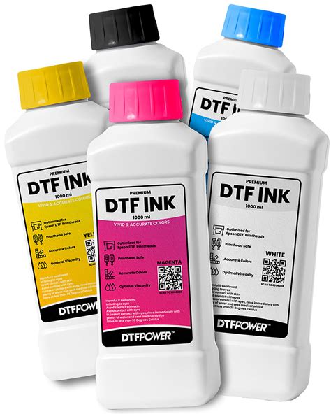 Premium Dtf Ink Bundle Cmyk W For Direct To Film Printers Dtf Power