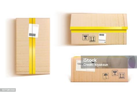 골판지 상자 3d 벡터 모형 화물 또는 소포 상자에 대한 스톡 벡터 아트 및 기타 이미지 상자 하이 앵글 소포 Istock