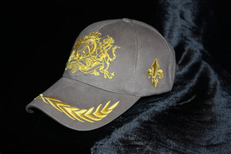 Monogram Baseball Hat Men Khaki Trucker Cap Glam Rock Clothing Urban