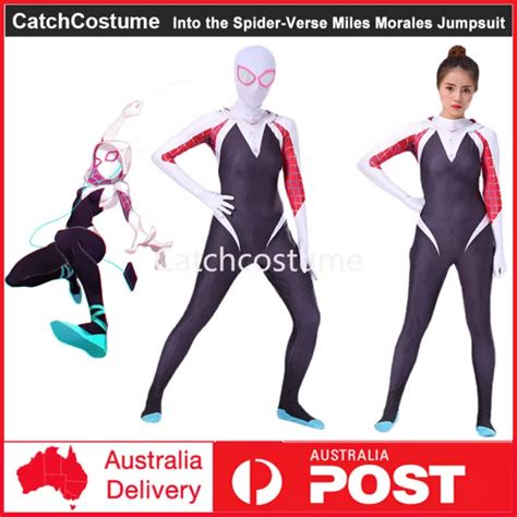 Adult Spider Man Across The Spider Verse Gwen Stacy Costume Cosplay