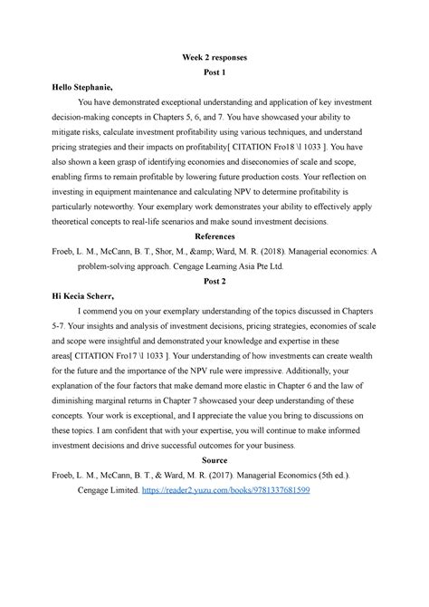 Week 2 Responses Programming Week 2 Responses Post 1 Hello