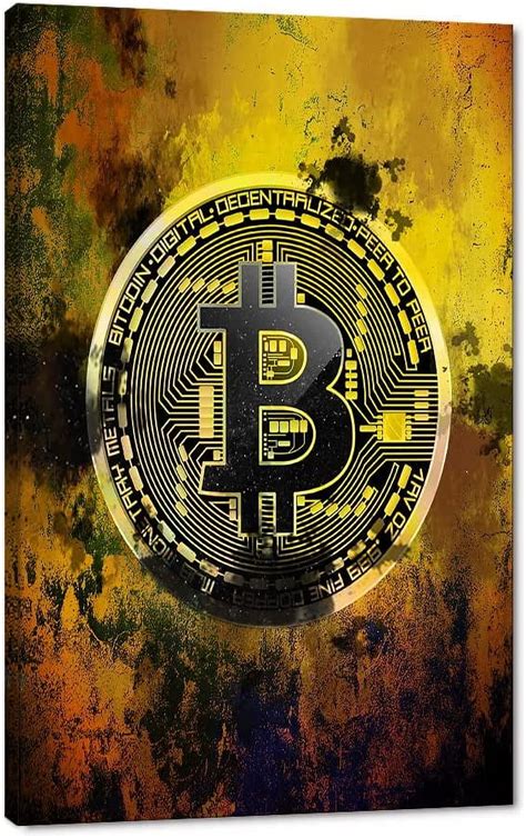 Axxposters Bitcoin Canvas Wall Art Motivational Hodl Crypto Btc Posters