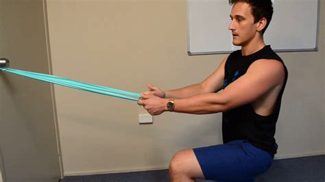 Scapular Retraction With A Band Gym Exercises Workout