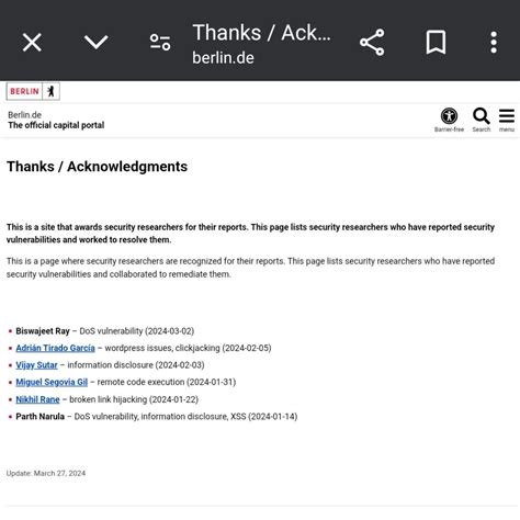Biswajeet Ray On Linkedin Berlin Security Loopholes Vulnerabilities Bugs Bugbounty