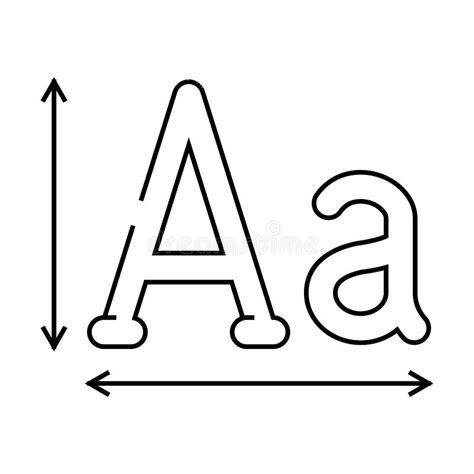 Typography Ux Ui Design Line Icon Vector Illustration Stock Vector