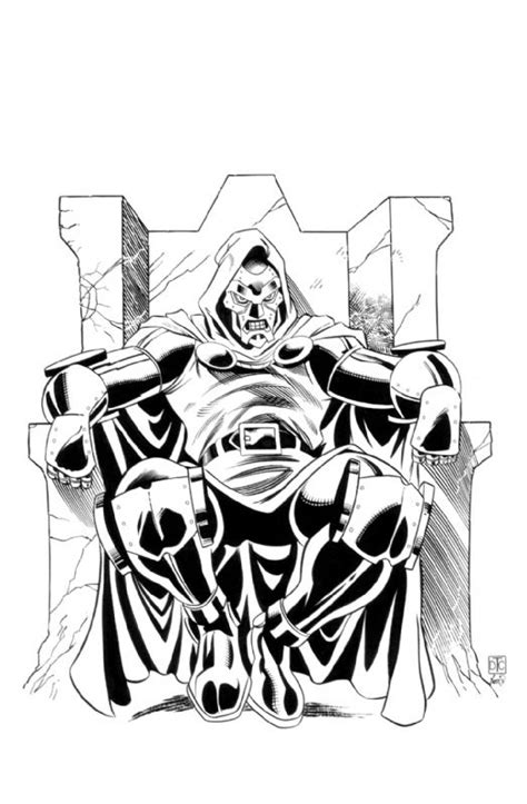 Dr Doom In Levi Skeens My Artwork And Inks Comic Art Gallery Room