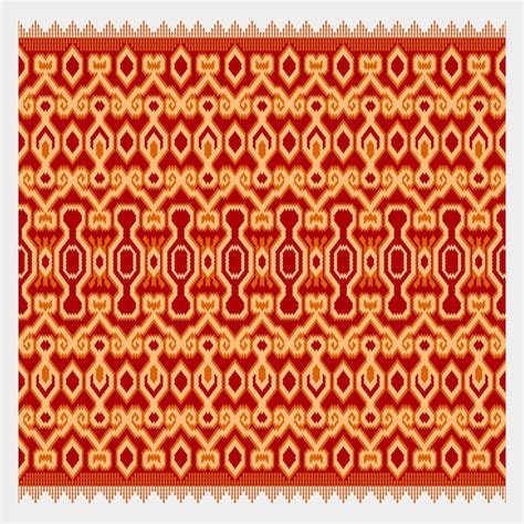 Premium Vector Nusantara Folk Pattern Seamless With Ethnic Flores