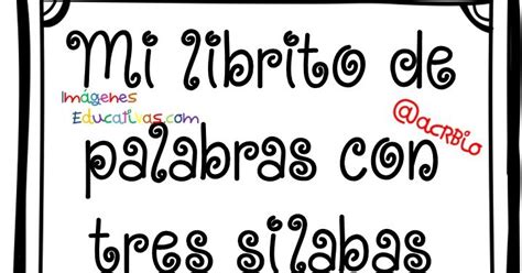 Fichas De Primaria Palabras De Tres Sílabas