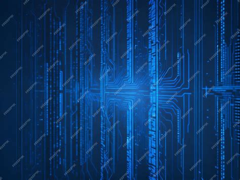 Premium Photo Blue Digital Binary Data On Computer Screen Background