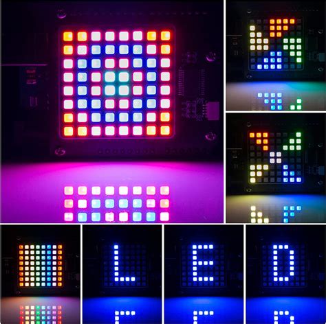 Sunfounder Rgb 8×8 64 Led Matrix Panel Compatible With Arduino Individually Addressable I2c