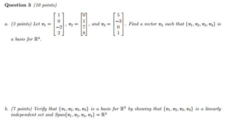 Solved Question Points A Points Let V And V Chegg Com