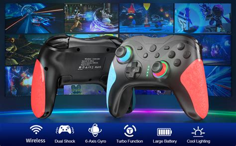 Amazon Com Wireless Switch Pro Controller 1000mAh For Nintendo Switch Lite OLED IOS Android