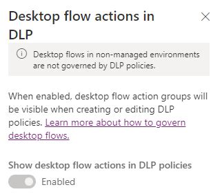 CoE Starter Kit Feature DLP Editor To Contain Desktop Flows Actions After Update From DLP