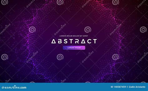 Dynamic Abstract Liquid Flow Particles Background Shining Abstract Particle Flow Background
