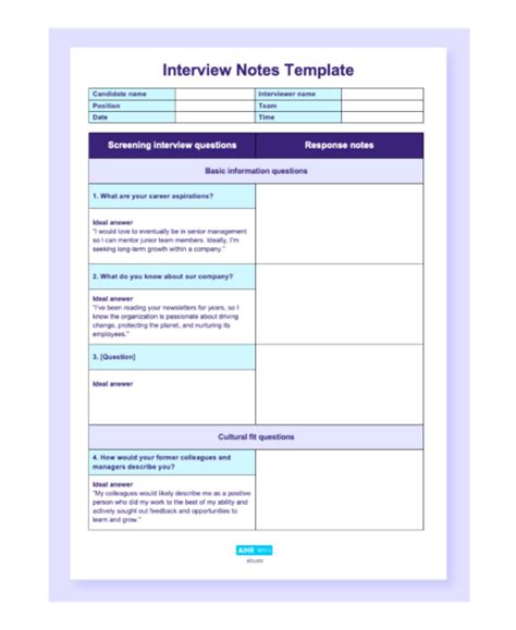 Interview Notes Best Practices To Follow Free Templates Aihr