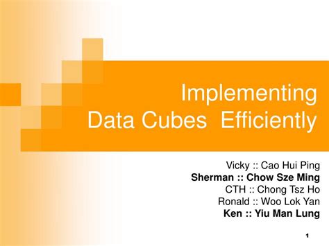 Ppt Implementing Data Cubes Efficiently Powerpoint Presentation Free Download Id5670211
