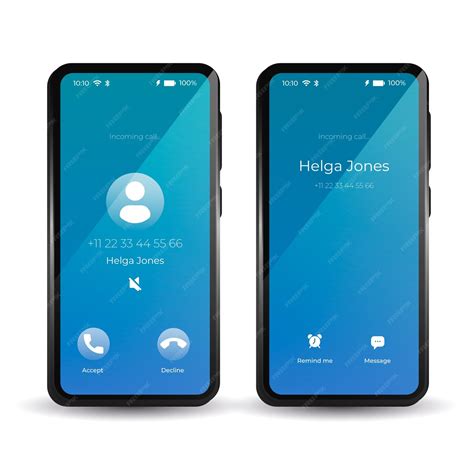 Premium Vector Gradient Phone Call Screen Interface Illustration