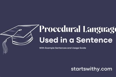 Procedural Language In A Sentence Examples 21 Ways To Use Procedural Language