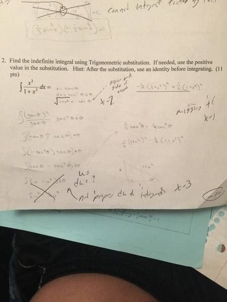Indefinite Integral How To Use Trig Substitution