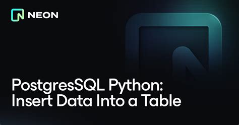 Postgressql Python Insert Data Into A Table