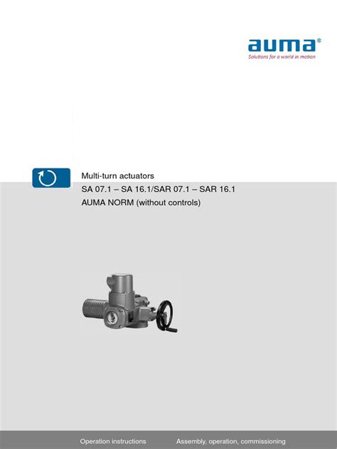 Auma Pdf Electrical Connector Switch