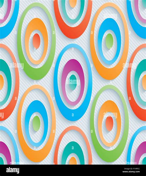 Colorful Concentric Circles 3d Seamless Background Vector Eps10 Stock Vector Image And Art Alamy