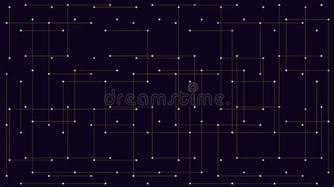 Symmetrical Grid Of Blue Dots On Black Background Stock Video Video