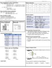CISC Roosen Midterm Cheat Sheet Docx CISC Exam Note Sheet Page Of Base
